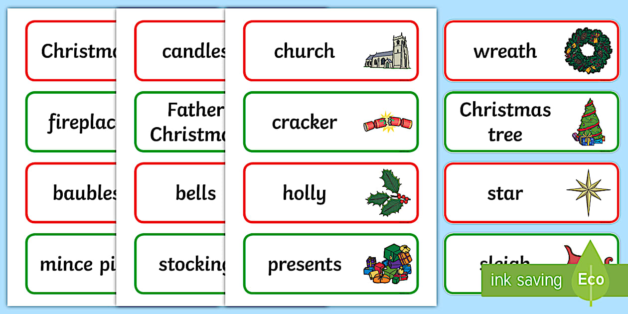 TAS Australian Christmas Word Cards (teacher made) - Twinkl