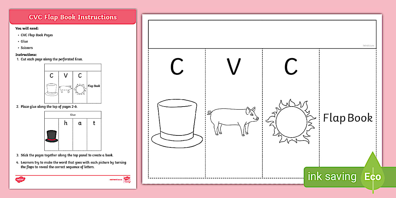 CVC Flap Book (teacher made) - Twinkl