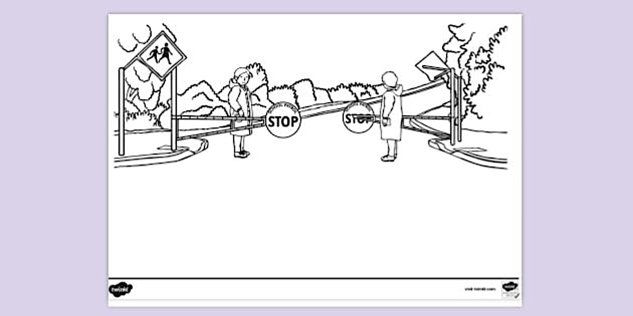 Road Patrol at Kea Crossing Colouring Sheet (teacher made)