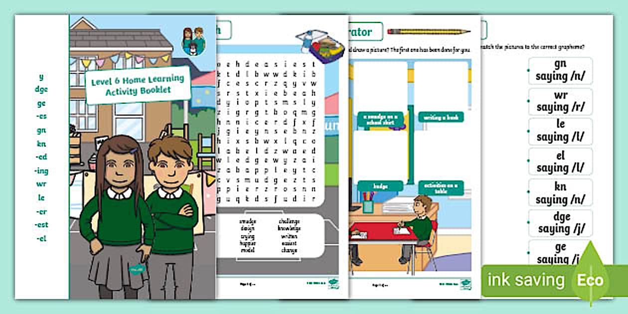 Back to School Phonics Level 6 Revision Booklet 1 - Twinkl