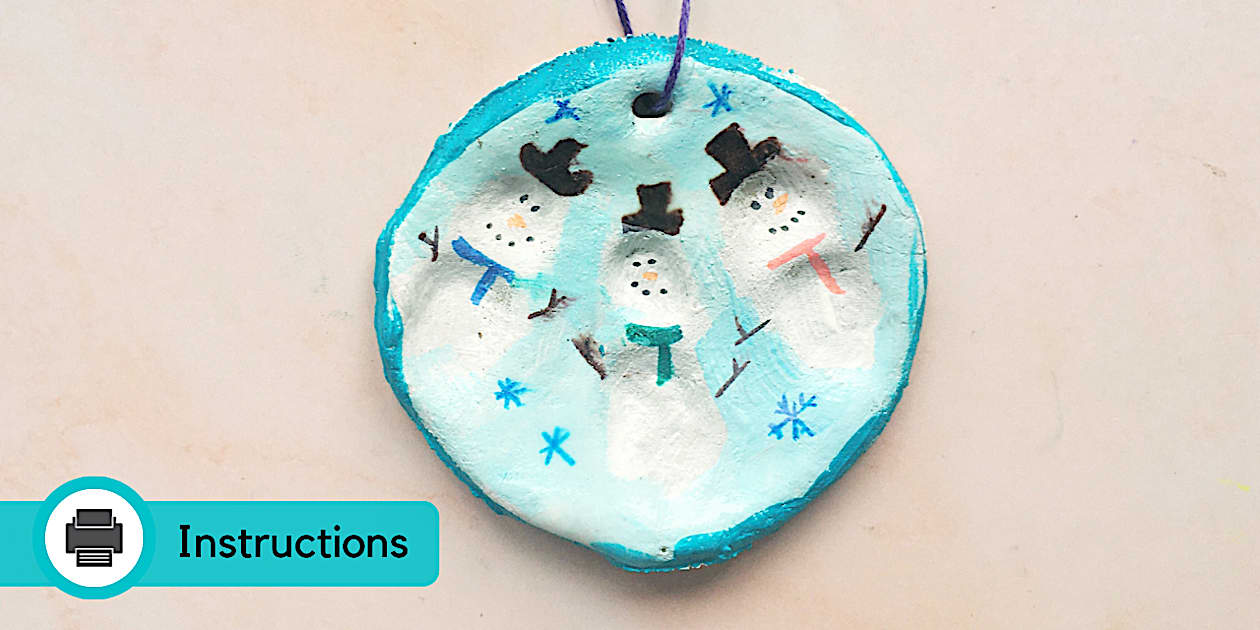 Fingerprint Snowman Craft | DIY Christmas Ornaments - Twinkl