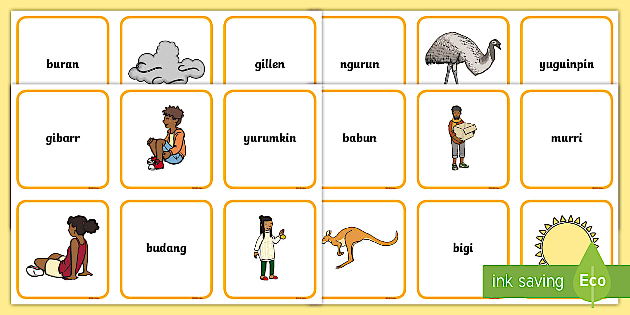 Yuggera Aboriginal Language Matching Cards - The Ways In Which ...