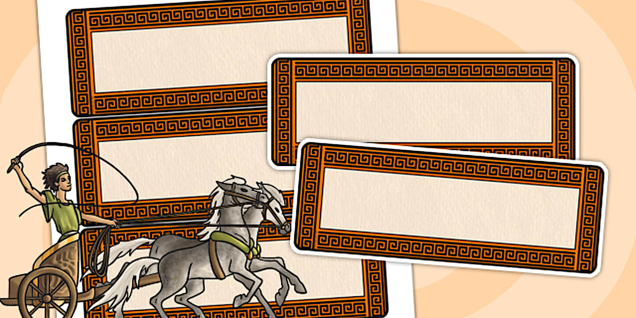 Ancient Greece Editable Labels (teacher made) - Twinkl
