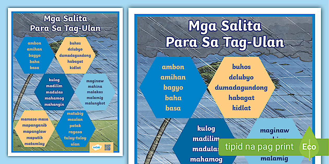 Mga Salita Para Sa Tag-Ulan | Grade 6 | Twinkl - Twinkl