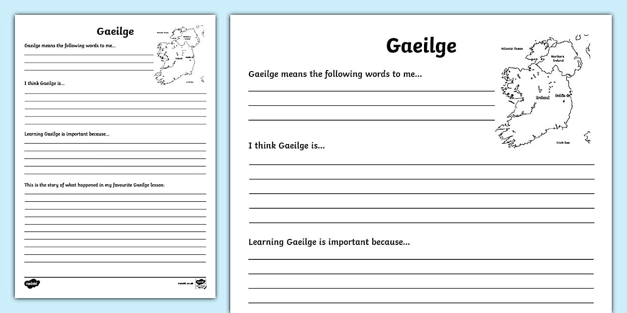 Gaeilge Reflection Writing Template (Teacher-Made) - Twinkl