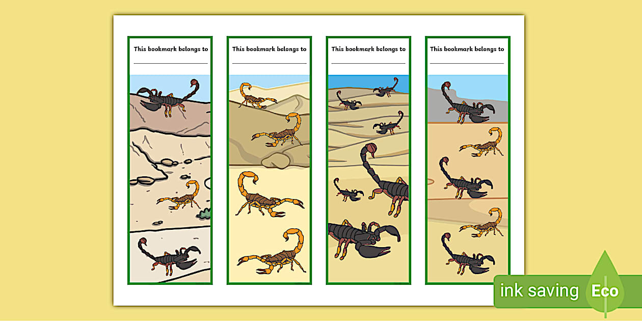 Scorpion Bookmarks | Cut out and craft activity | Twinkl