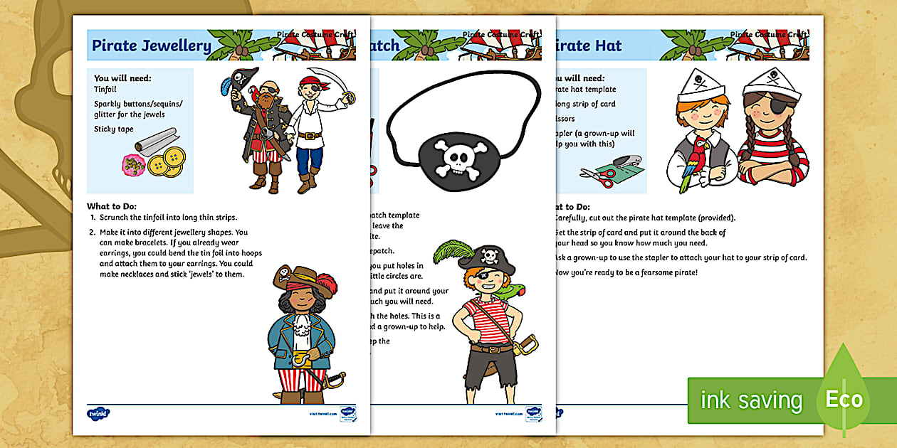 Pirate Art Activities for KS1 | Pirate Art Ideas in Crafting