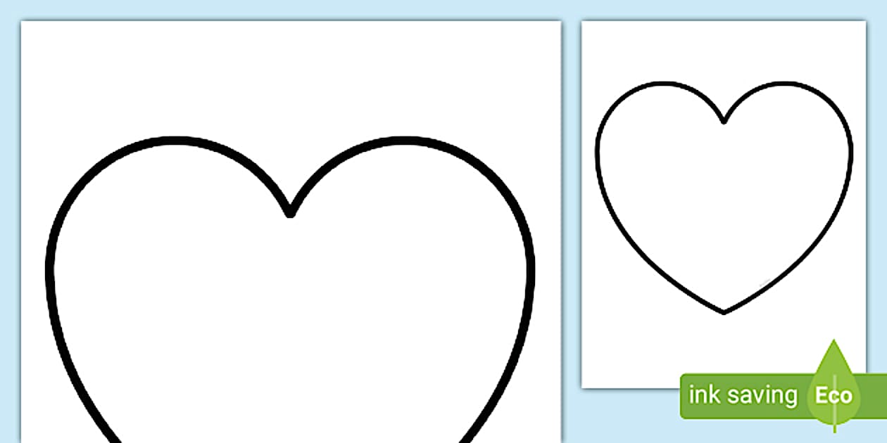 Blank Heart Template - Twinkl Teaching Resource - Twinkl