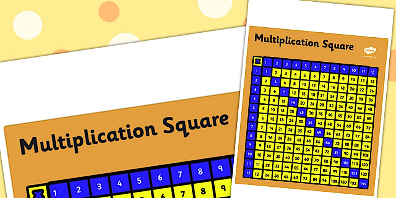 Multiplication Square For Visually Impaired - Twinkl