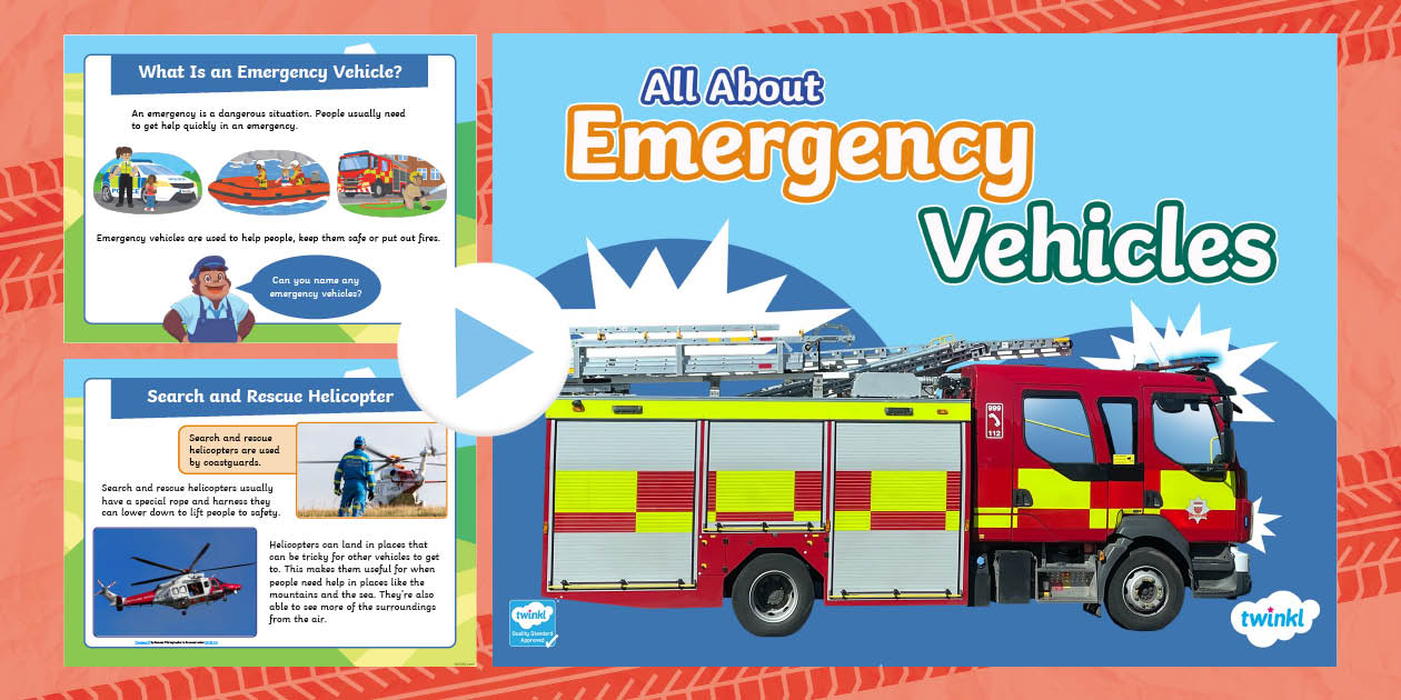 EYFS All About Emergency Vehicles PowerPoint - Twinkl