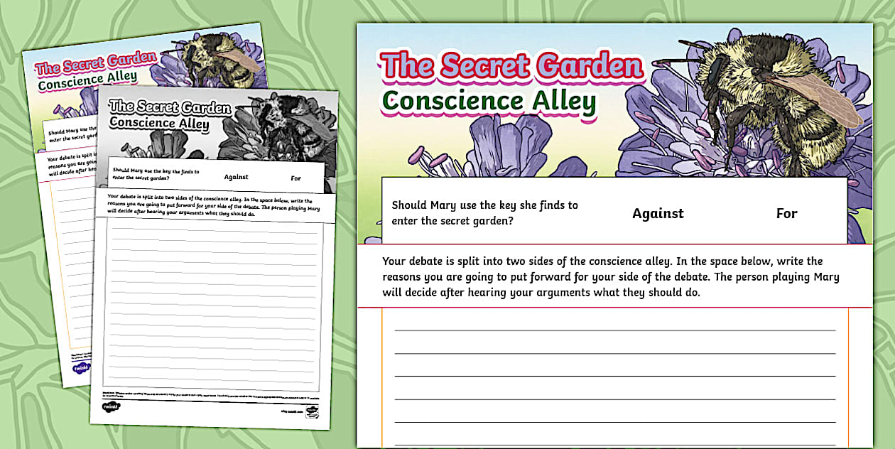 The Secret Garden Conscience Alley Activity (teacher made)