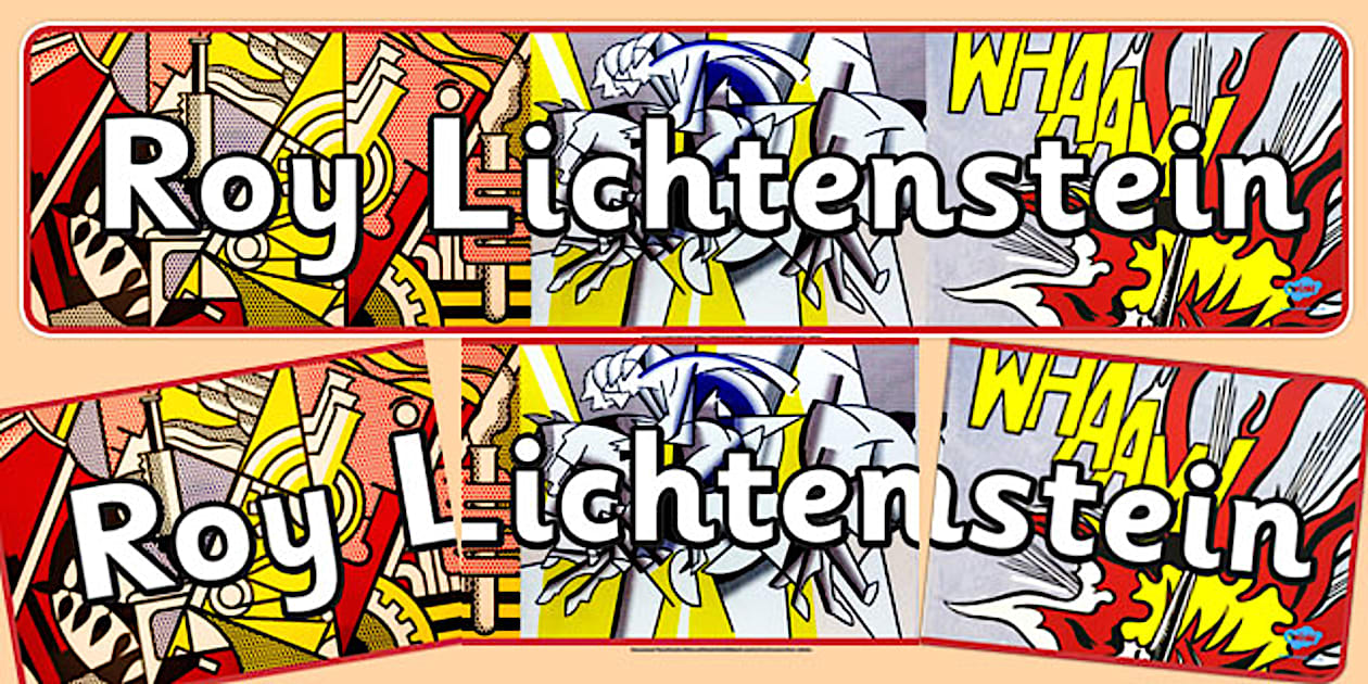 Cursive Roy Lichtenstein Display Banner (teacher made)