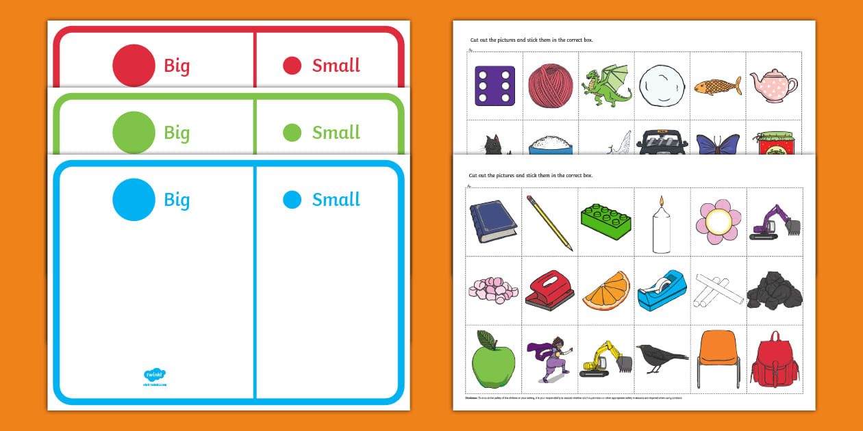 Editable Colour and Size Sorting Activity (teacher made)
