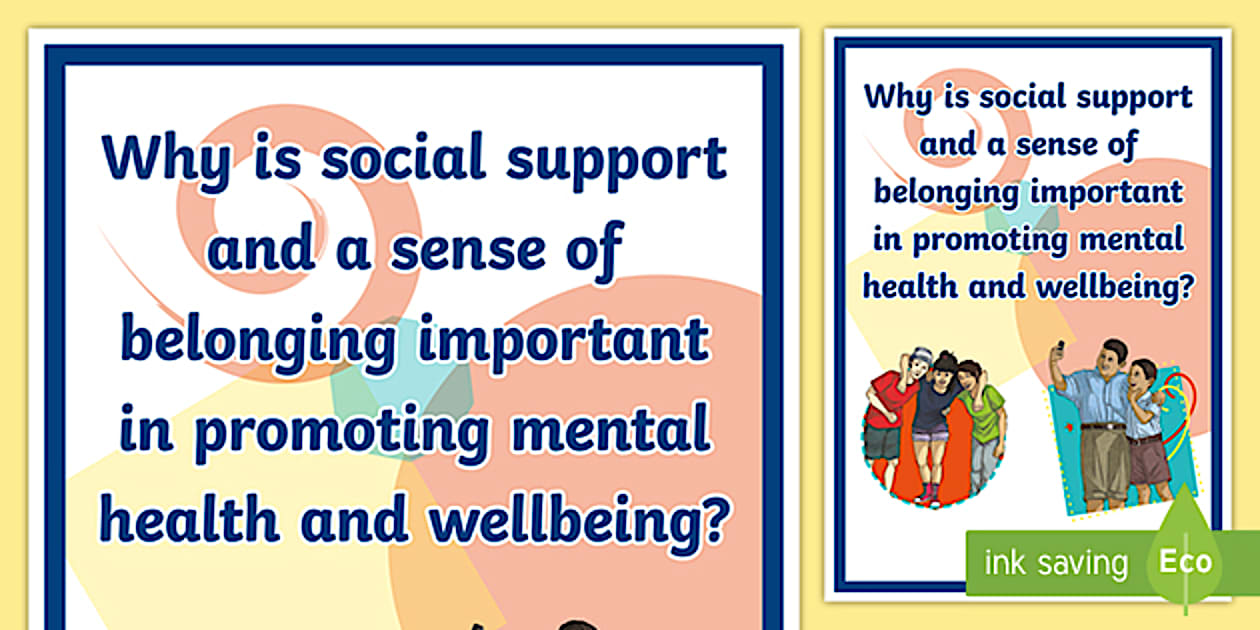 Preventative Health Social Support Display Poster