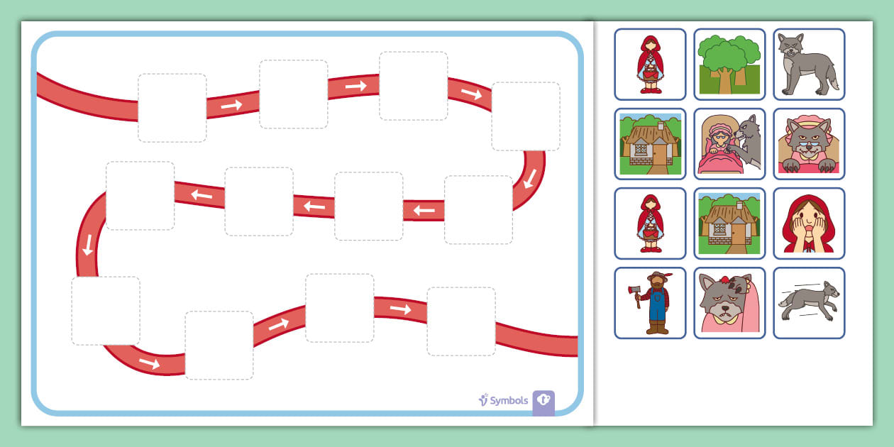 Twinkl Symbols: Little Red Riding Hood Story Map Activity