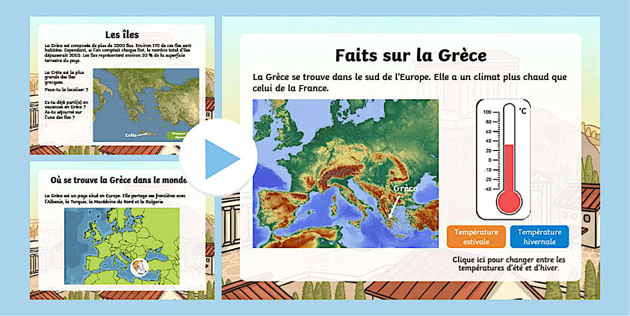 PowerPoint : Tout sur la Grèce (teacher made) - Twinkl