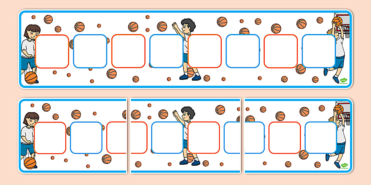 Basketball-Themed Visual Timetable Display (Teacher-Made)
