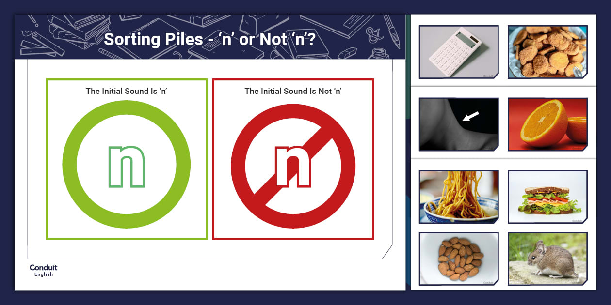 Reinforcing Sounds: 'n' Initial Letter Sorting Activity