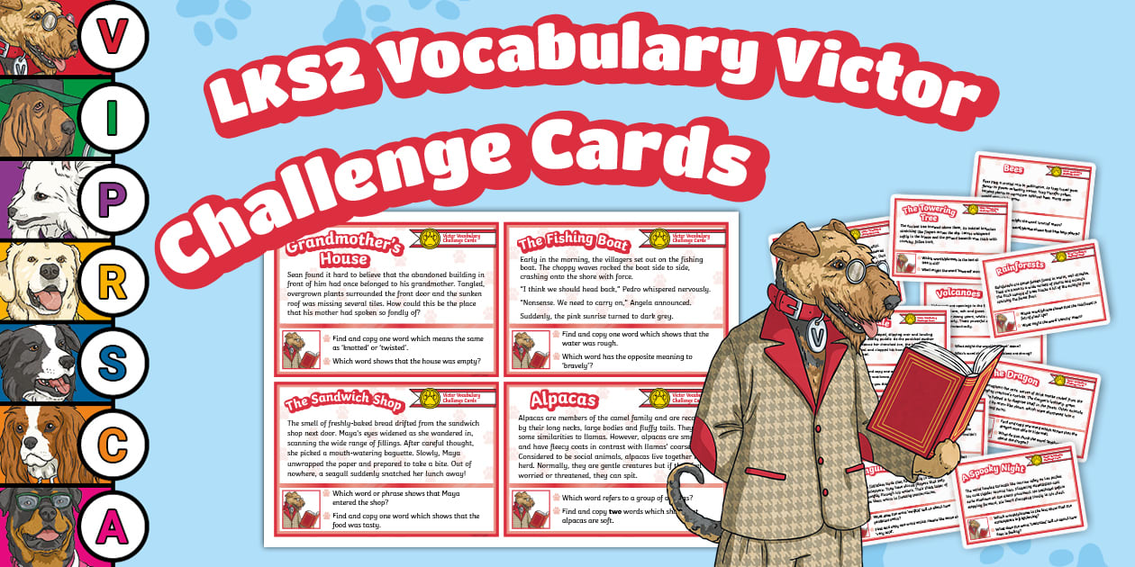 LKS2 Victor Vocabulary Challenge Cards