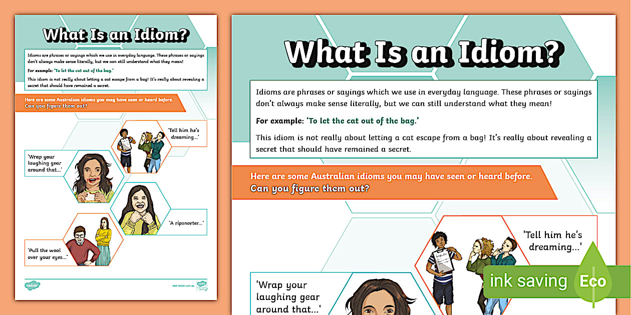 Australian Idioms Activity Poster (teacher made) - Twinkl