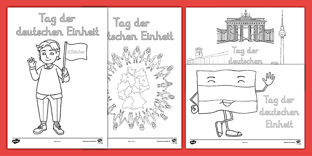 Tag der deutschen Einheit - Ausmalbilder