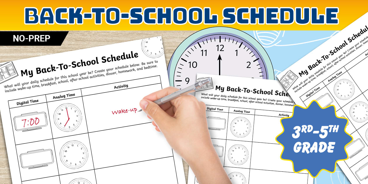 My Back-To-School Schedule: Writing Time in Digital and Analog ...