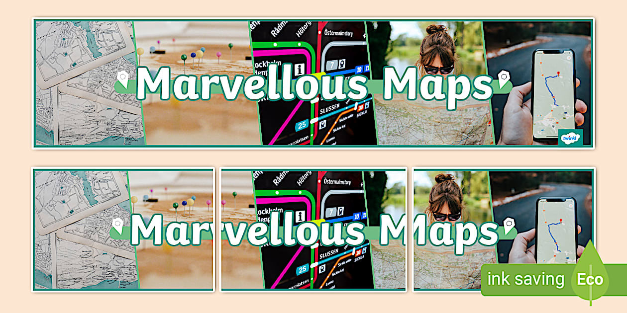 Marvellous Maps Photo Display Banner (teacher made) - Twinkl