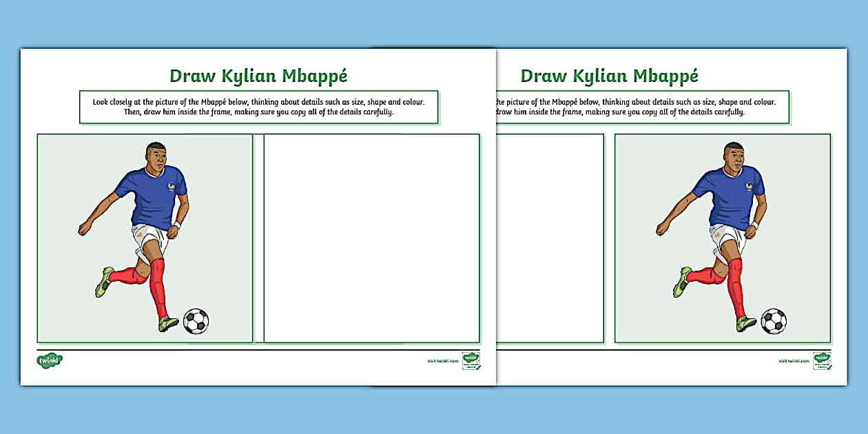 Draw Mbappé Worksheet