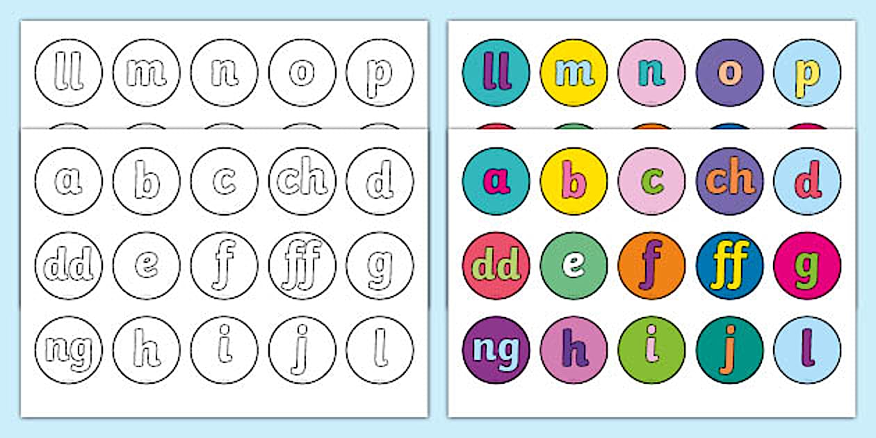 Gweithgaredd Cyfateb Llythrennau'r Wyddor (teacher made)