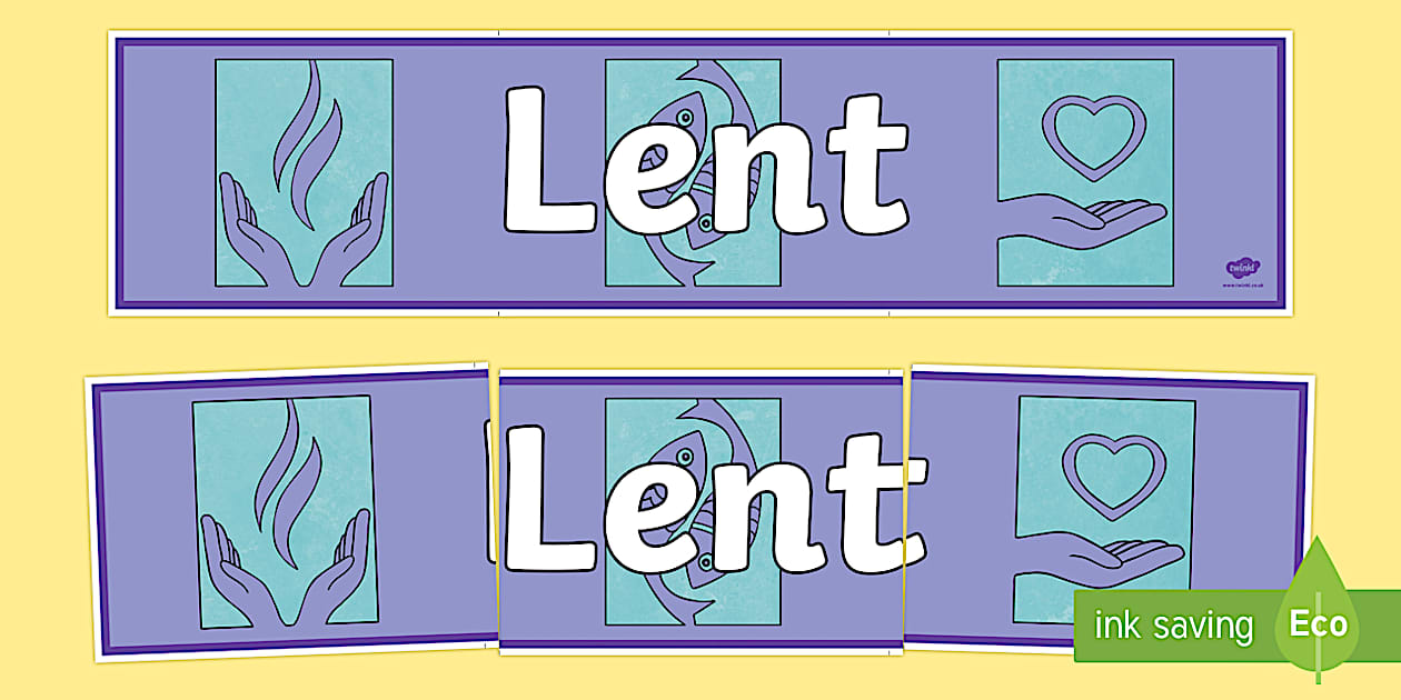 Lent Display Banner (professor feito) - Twinkl