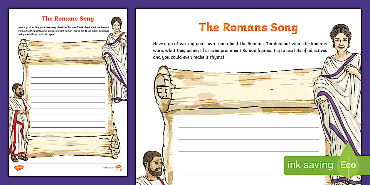 The Romans Song Template (teacher made) - Twinkl