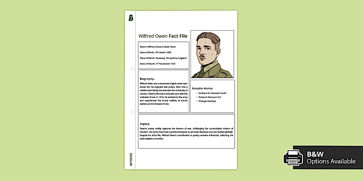 Wilfred Owen (Fact File)