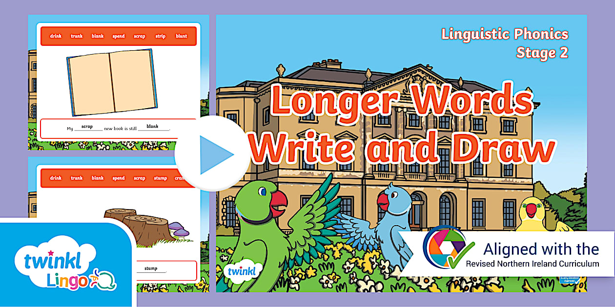 Linguistic Phonics Stage 2 Longer Word Write Draw PowerPoint