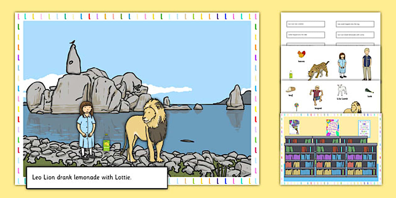 Editable Silly L Sentences Cut and Stick Pictures - Twinkl