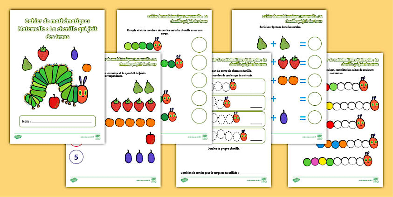 Cahier d'activités - La chenille qui fait des trous