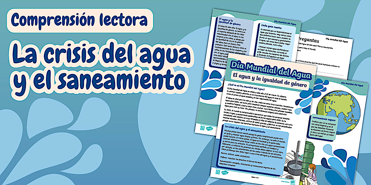 Comprensión lectora por niveles: La crisis del agua y el saneamiento