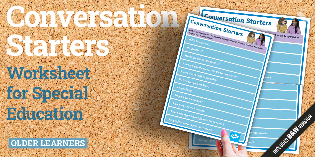 Special Education Conversation Starters Activity