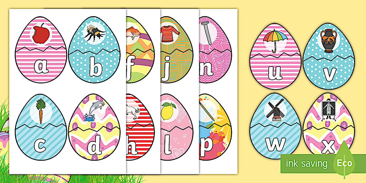 Editable Easter Egg Alphabet Matching Activity - Twinkl