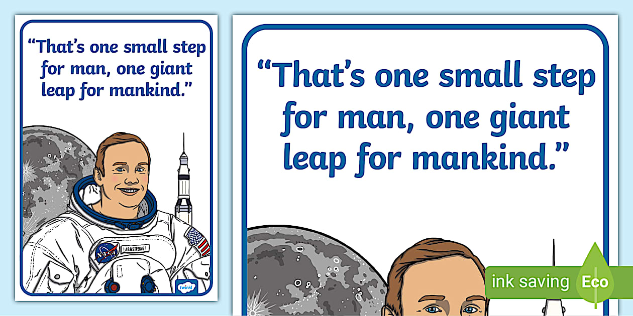 Neil Armstrong Quote Poster,neil armstrong quotes