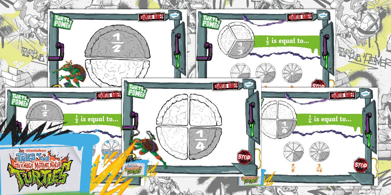 👉 TMNT: Pizza Fractions Display Posters