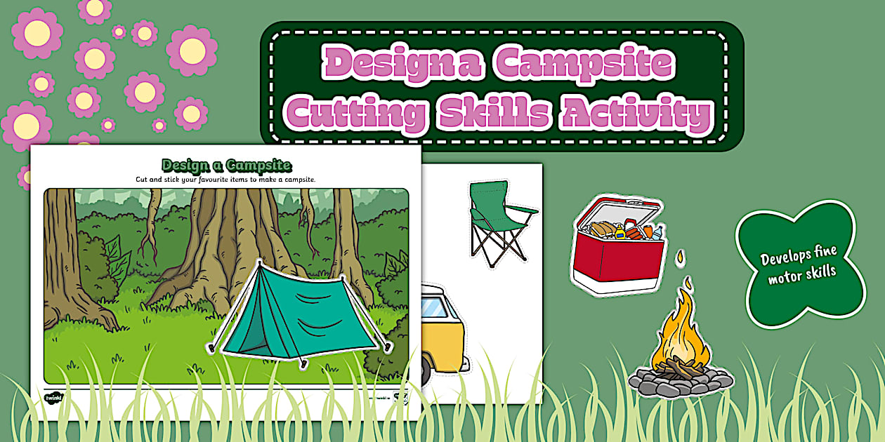Design a Campsite Cutting Skills Activity