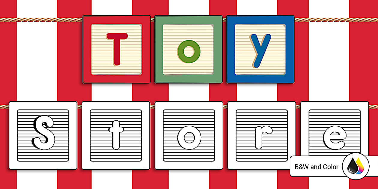 Toy Store Dramatic Play Bunting (teacher made) - Twinkl