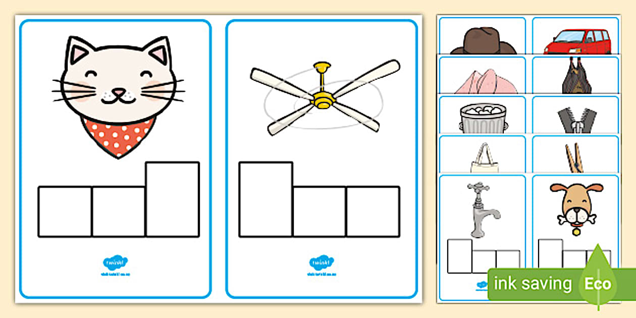 CVC Words Letter Shape Boxes (teacher made) - Twinkl