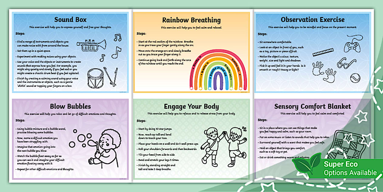 Calming Exercises for Kids (teacher made) - Twinkl