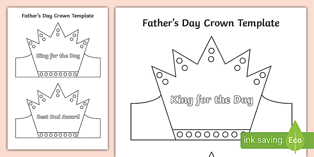 Editable Father's Day Crown Template (professor feito)