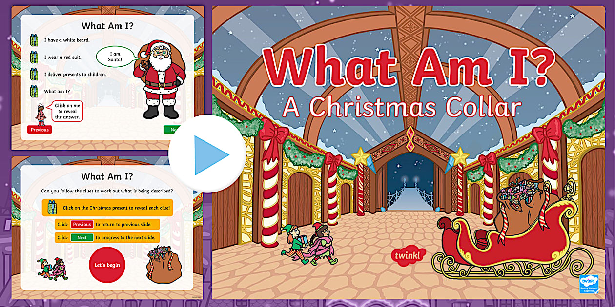 A Christmas Collar What Am I? PowerPoint - Twinkl