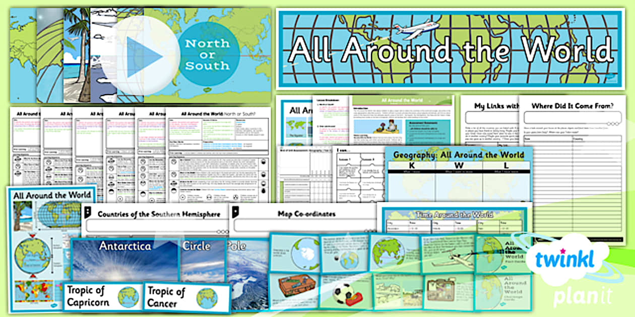 Geography: All Around the World Topic Ideas - Year 4 Lesson