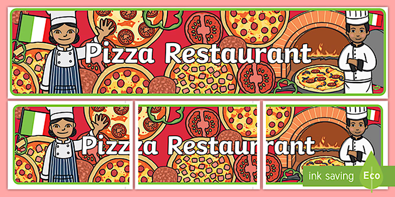 Pizza Restaurant Maths Role-Play Display Banner - Twinkl