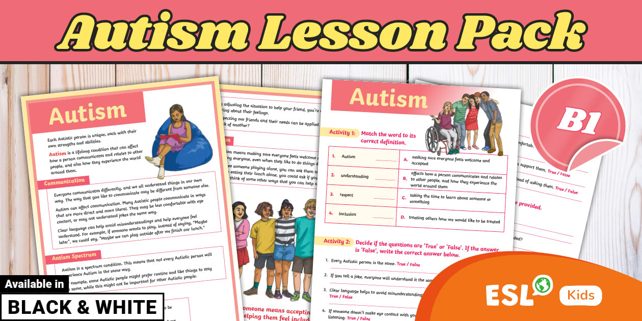 ESL Autism Lesson Pack for Kids