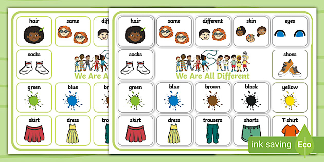 We Are All Different Communication Mat (teacher made)